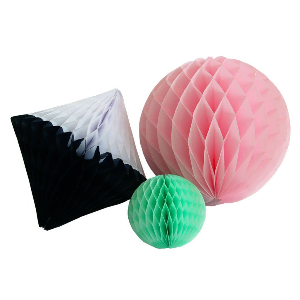 Bash Party Goods Memphis Pastel Honeycomb Set – Revelry Goods