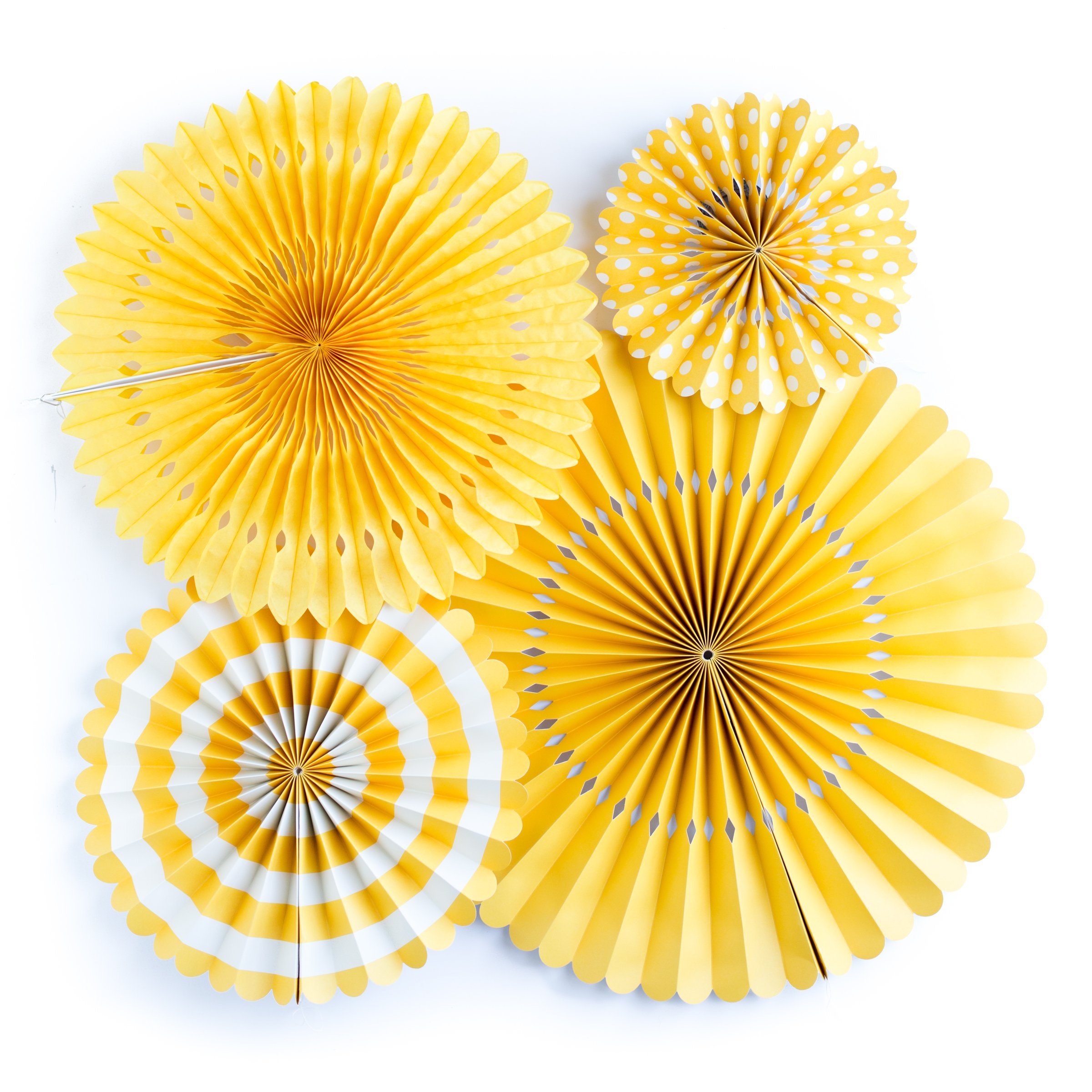 My Mind's Eye Yellow Party Fans – Revelry Goods