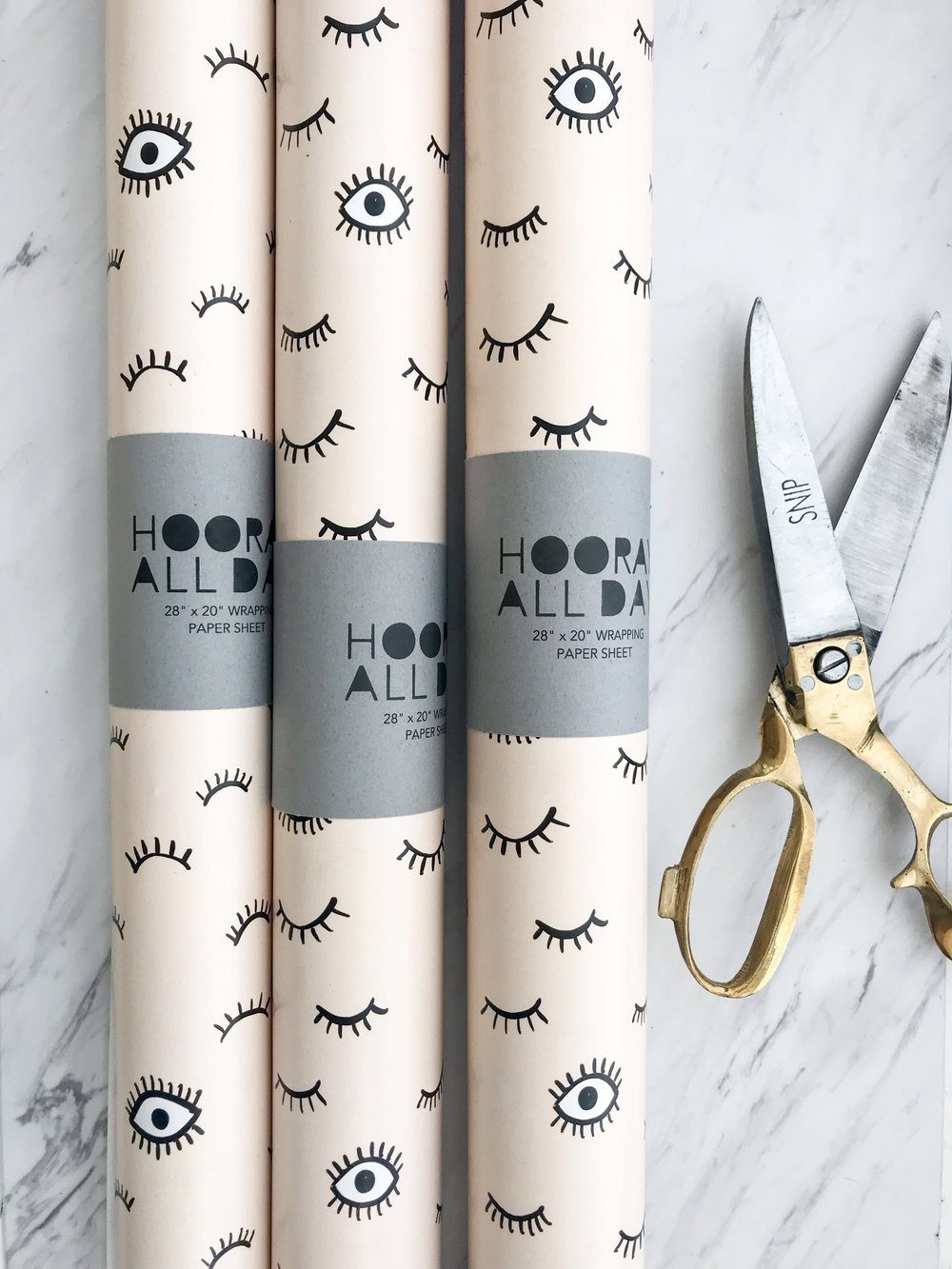 Hooray All Day Flirty Eyes Wrapping Paper Sheet – Revelry Goods